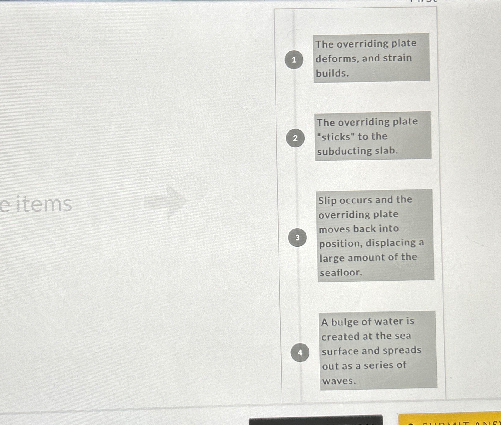 Solved The overriding platedeforms, and strain builds.The | Chegg.com