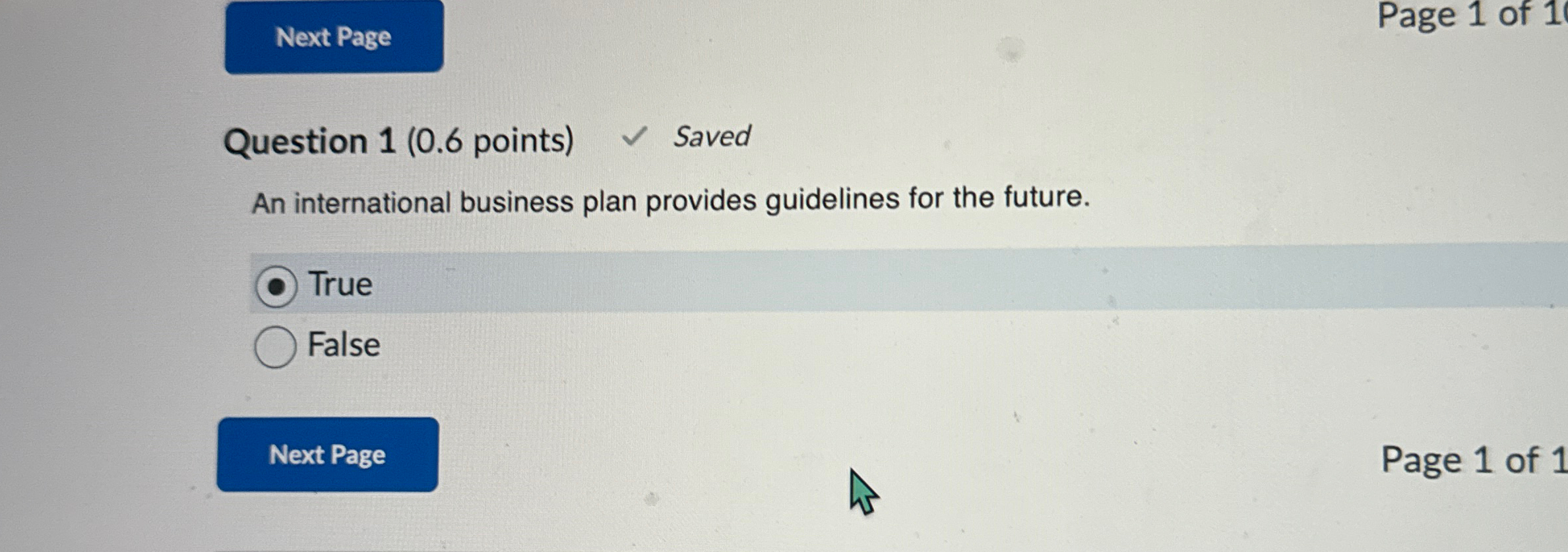 Solved Page 1 ﻿of 1Question 1 ( 0.6 ﻿points) ﻿SavedAn | Chegg.com