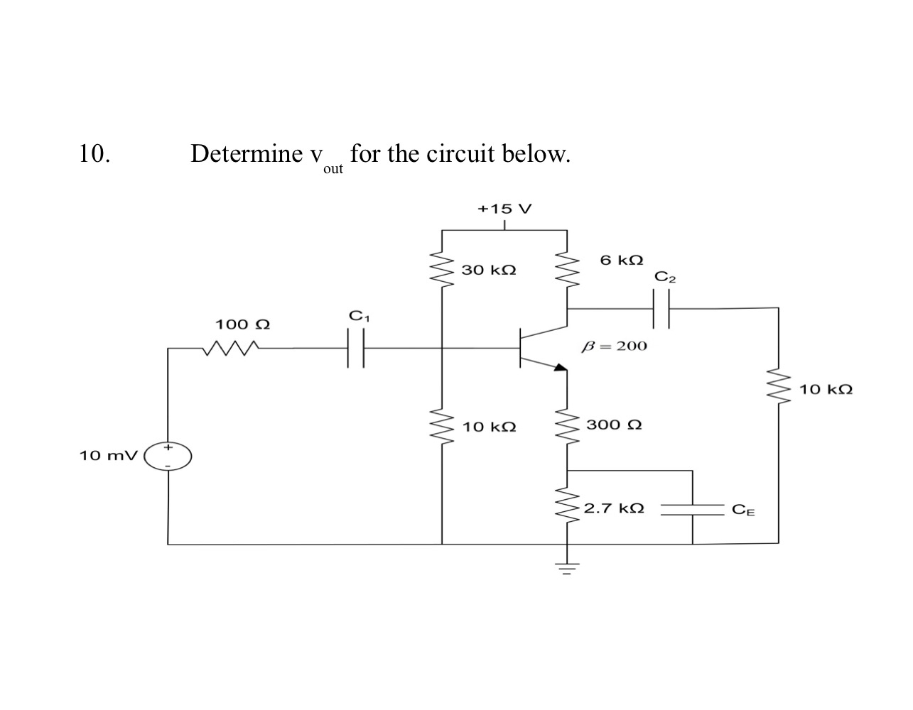 Solved Determine vout ﻿for the circuit below. | Chegg.com