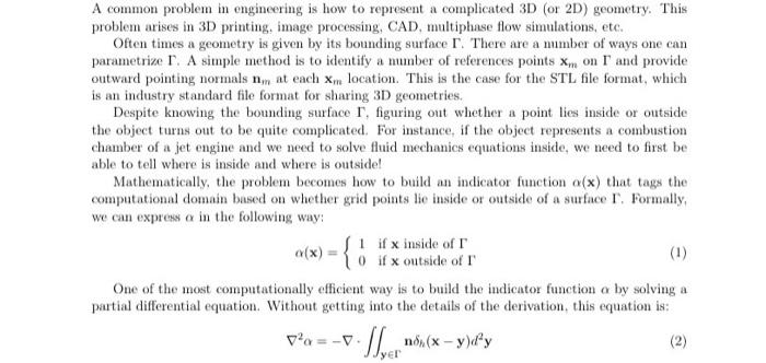 A common problem in engineering is how to represent a | Chegg.com