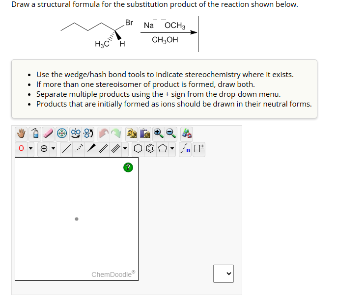 Solved Draw a structural formula for the substitution | Chegg.com