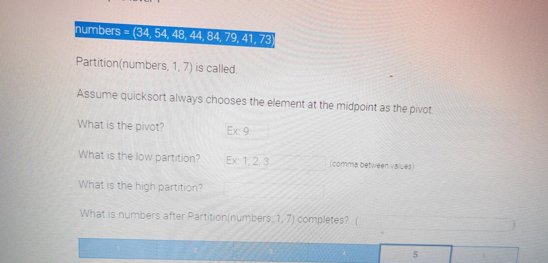 Solved Assume quicksort always chooses the element at the | Chegg.com