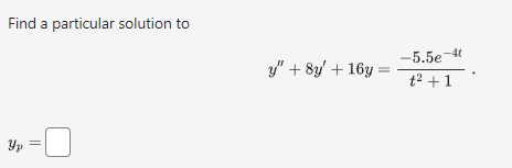 Solved Find a particular solution | Chegg.com