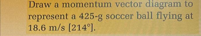 Solved Draw a momentum vector diagram to represent a 425 -g | Chegg.com