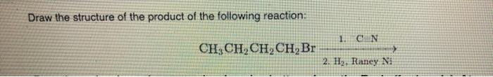 Solved Draw the structure of the product of the following | Chegg.com