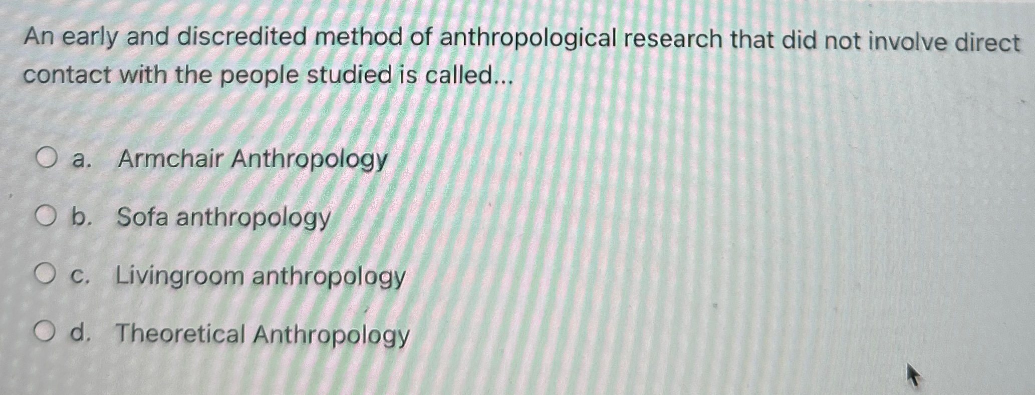 Solved An early and discredited method of anthropological | Chegg.com