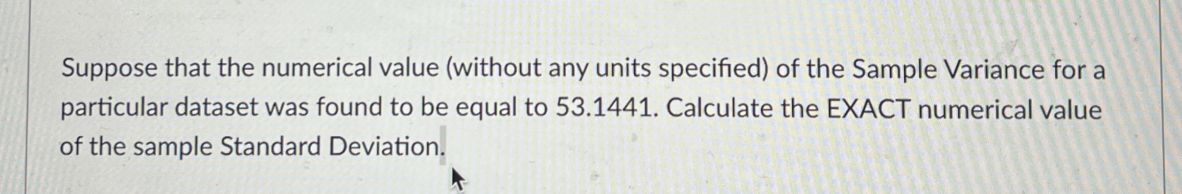 Solved Suppose that the numerical value (without any units | Chegg.com