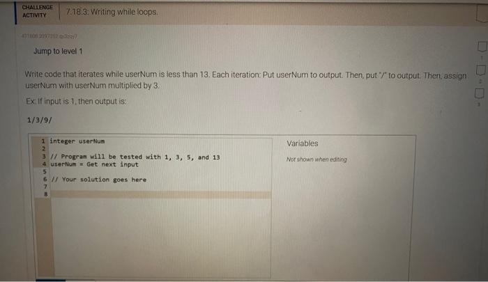 Solved Write Code That Iterates While Usernum Is Less Than 0423