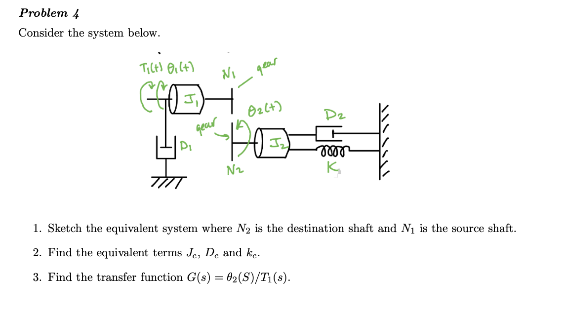 Solved Sketch the equivalent system where N2 ﻿is the | Chegg.com