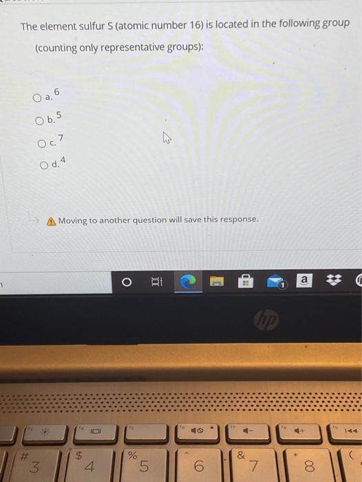 Solved The element sulfur S (atomic number 16) is located in | Chegg.com