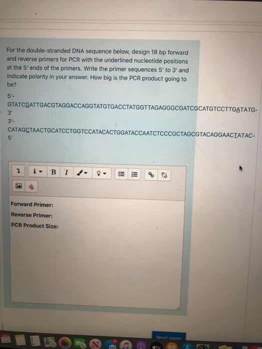 Solved For the double-stranded DNA sequence below, design 18 | Chegg.com