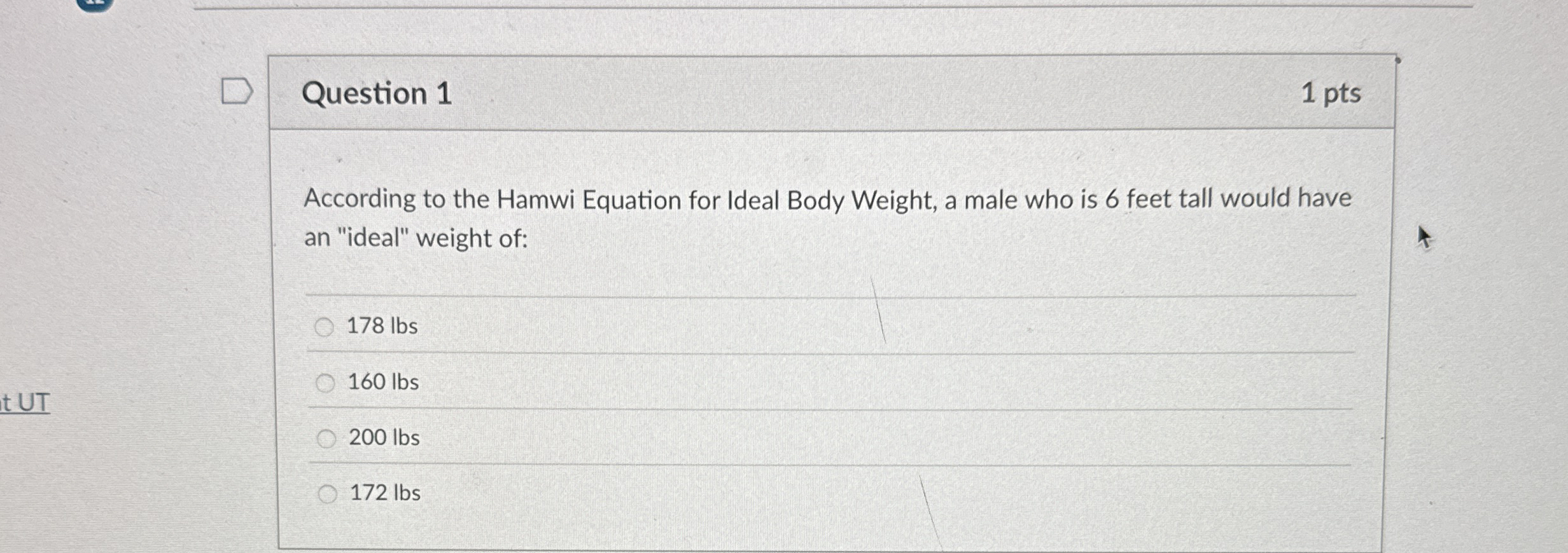 Solved Question 11 ﻿ptsAccording to the Hamwi Equation for | Chegg.com