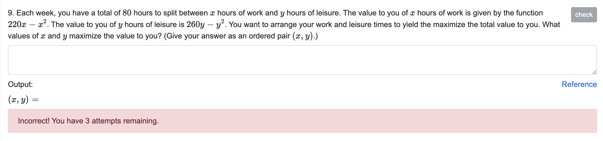 Solved Each week, you have a total of 80 ﻿hours to split | Chegg.com