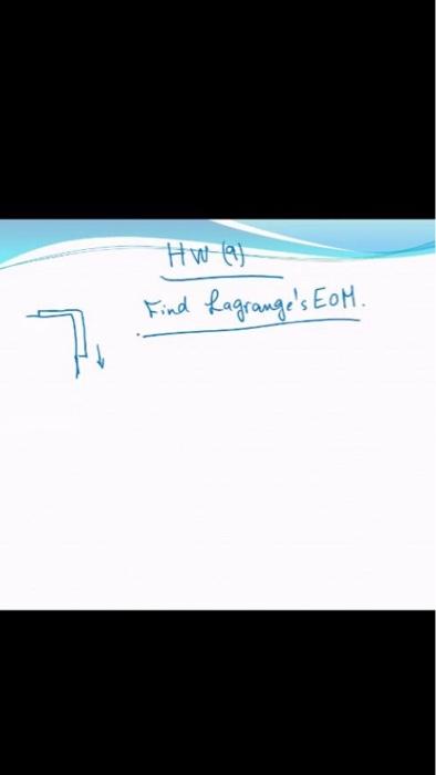 Solved Hw (a) Find Lagrange's EoM. | Chegg.com