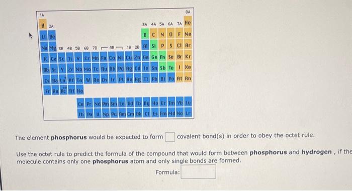 Solved The element phosphorus would be expected to form | Chegg.com