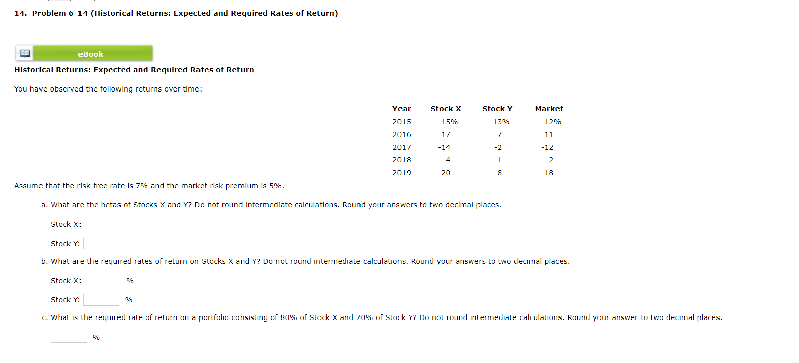 Solved Problem 6-14 (Historical Returns: Expected and | Chegg.com