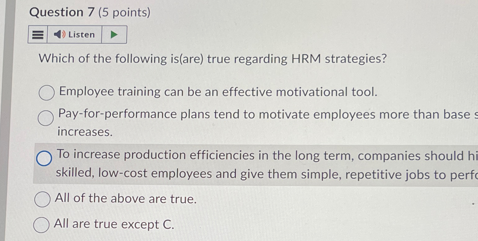 Solved Question 7 (5 ﻿points)Which of the following is(are) | Chegg.com