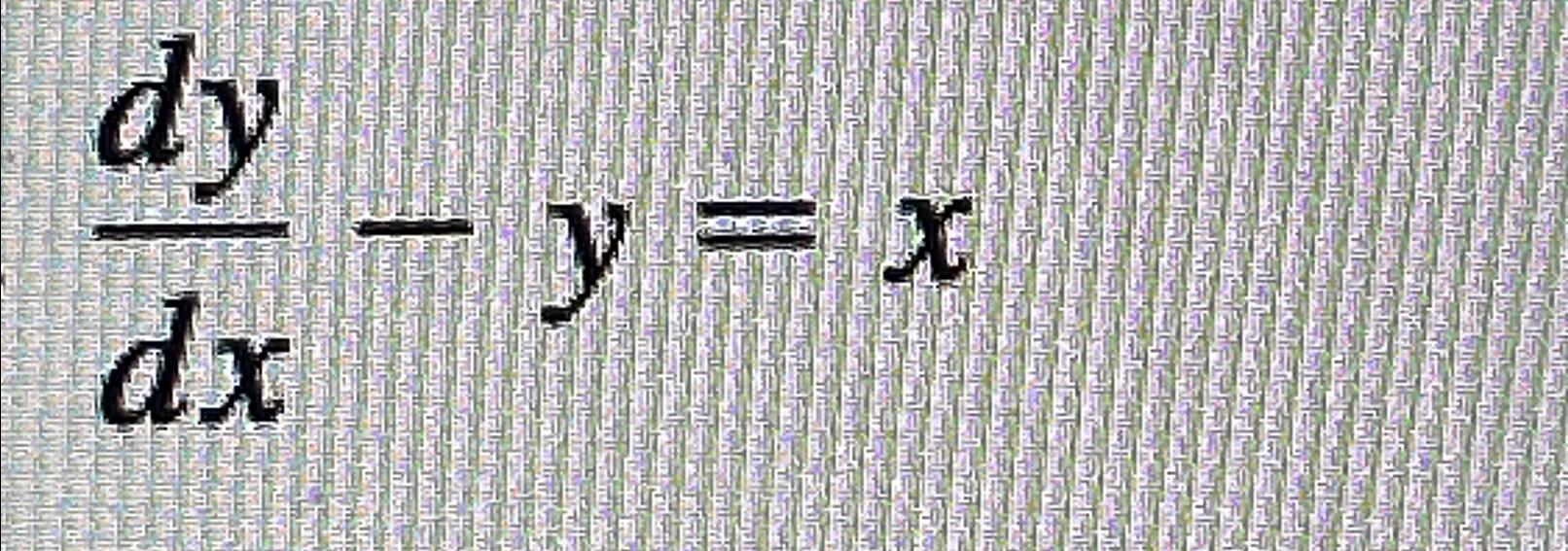 dydx-y=x | Chegg.com