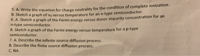 Solved Write the equation for charge neutrality for the | Chegg.com