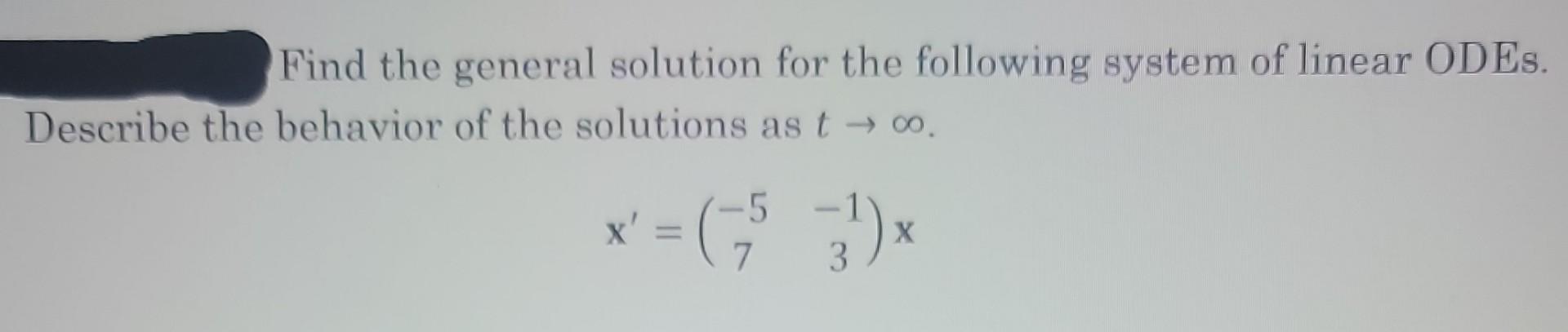 Solved Diff. Eq. Math Question. Could you show the steps to | Chegg.com