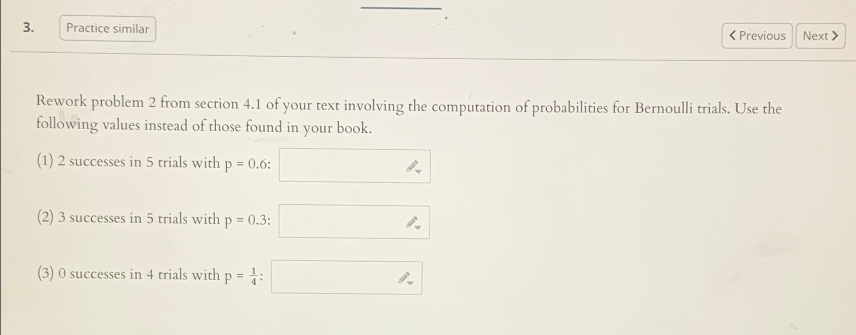 Solved Rework problem 2 ﻿from section 4.1 ﻿of your text | Chegg.com