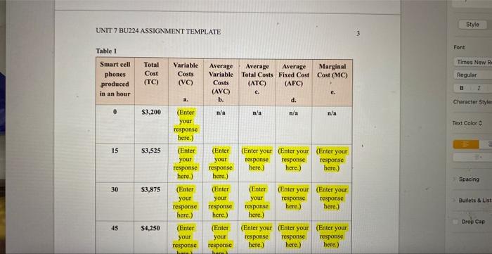 Solved 1. When ONLY total costs (TC) are known, such as | Chegg.com