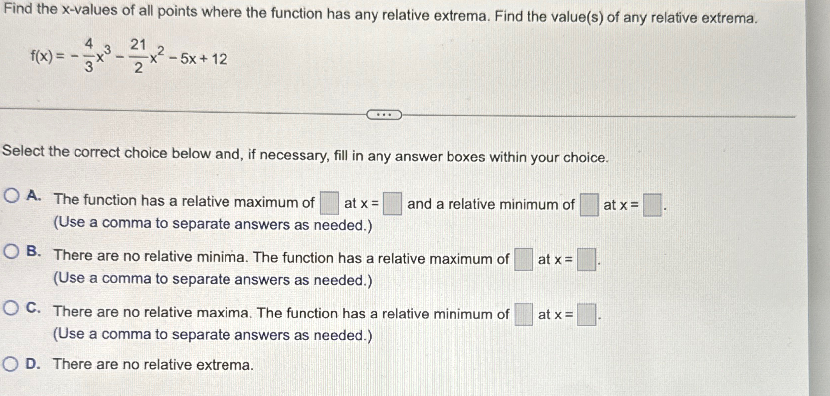 Solved Find the x-values of all points where the function | Chegg.com