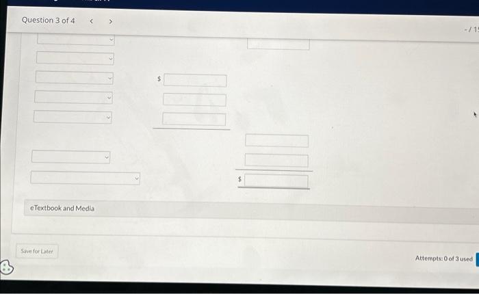 Solved Current Attempt in Progress Incomplete munufacturing | Chegg.com