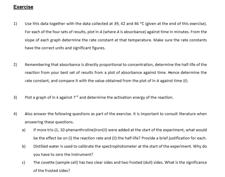 Solved First Order Kinetics by | Chegg.com