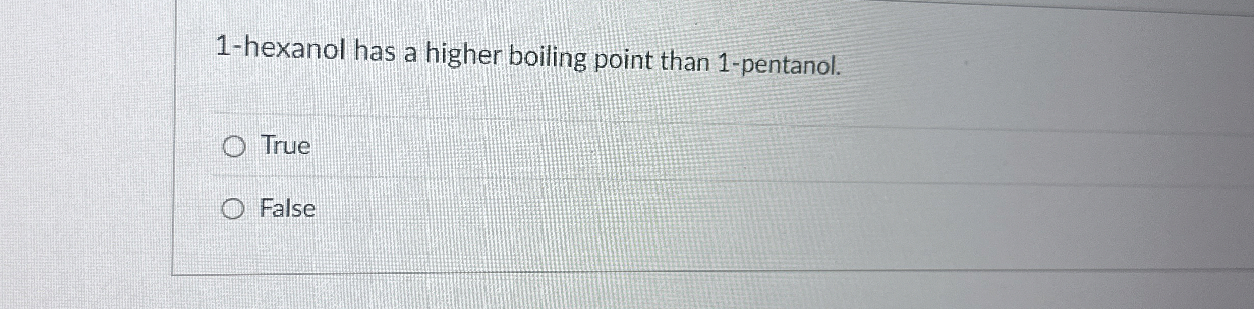 Solved 1-hexanol has a higher boiling point than | Chegg.com