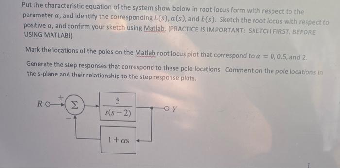 Solved Put the characteristic equation of the system show | Chegg.com