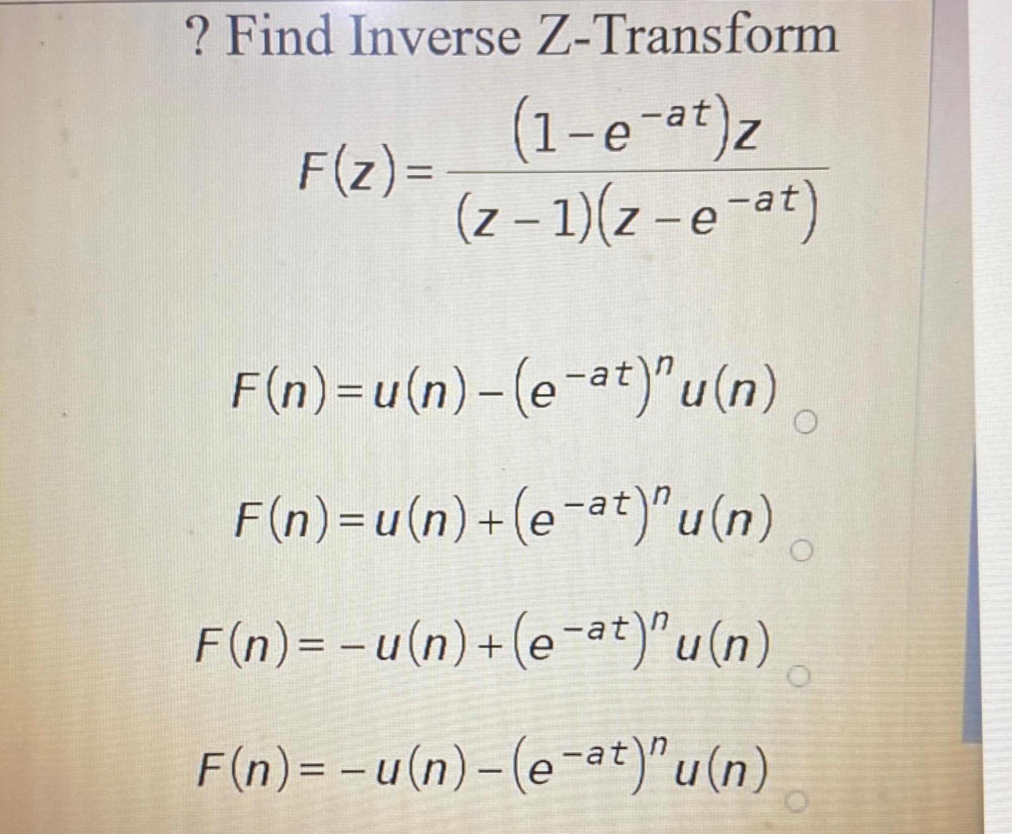 Solved ? ﻿Find Inverse | Chegg.com
