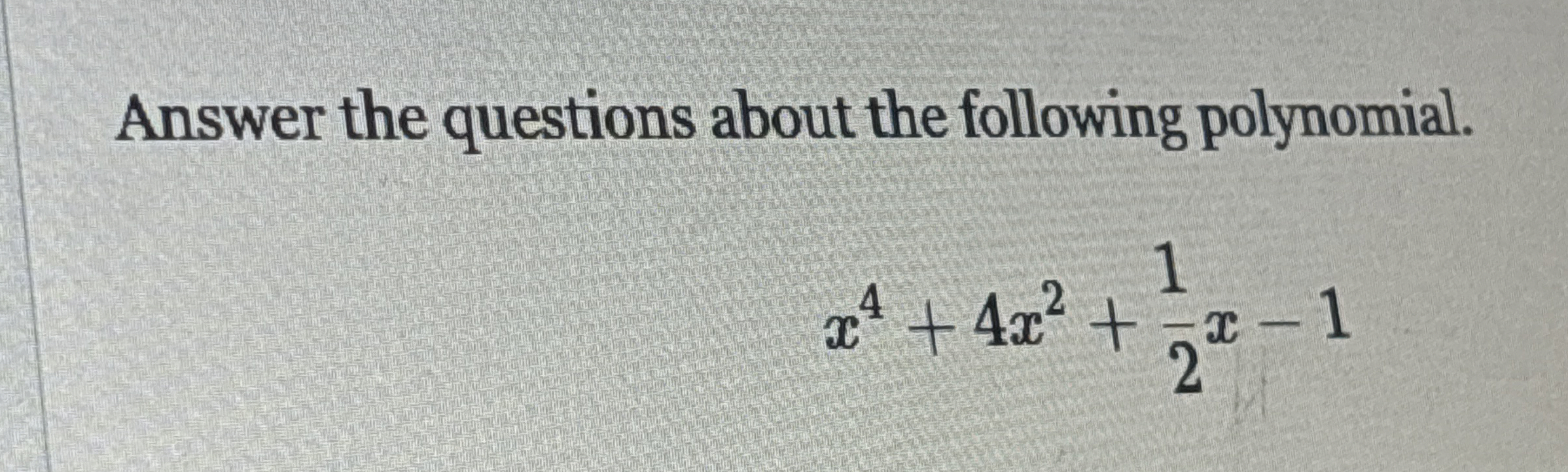 Solved Answer the questions about the following | Chegg.com