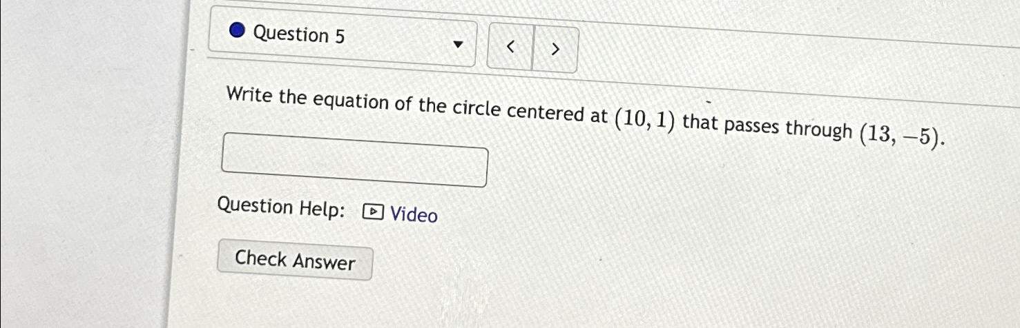 Solved Question 5Write the equation of the circle centered | Chegg.com Solved Question 5Write the equation of the circle centered | Chegg.com