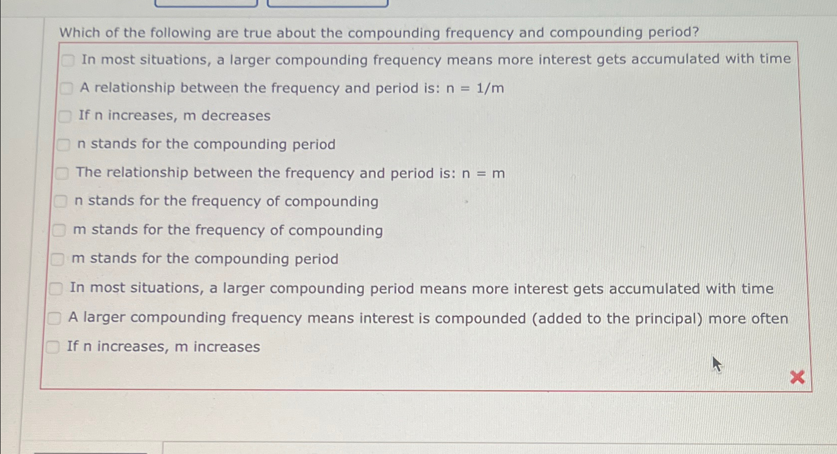 Solved Which of the following are true about the compounding | Chegg.com