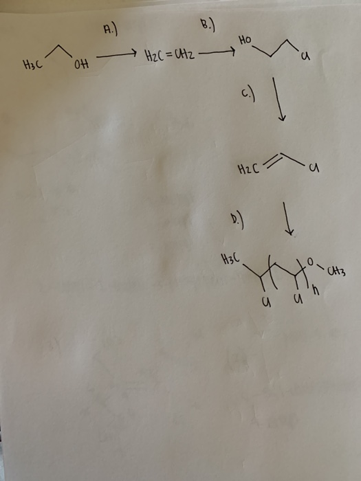 Solved А.) В.) - Hzt = (Al2 Но a Нас ОН Нас H3C • CH3 h аа | Chegg.com