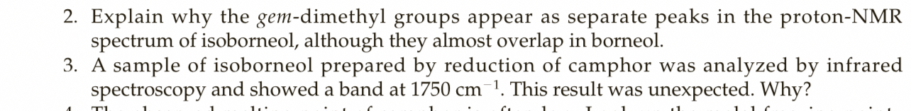 Solved Explain why the gem-dimethyl groups appear as | Chegg.com