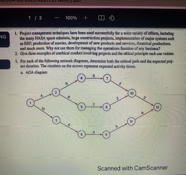 Solved Project management techniques have been used | Chegg.com