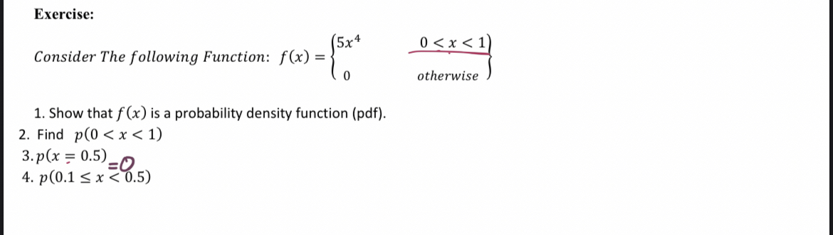 Solved Exercise:Consider The following Function: | Chegg.com