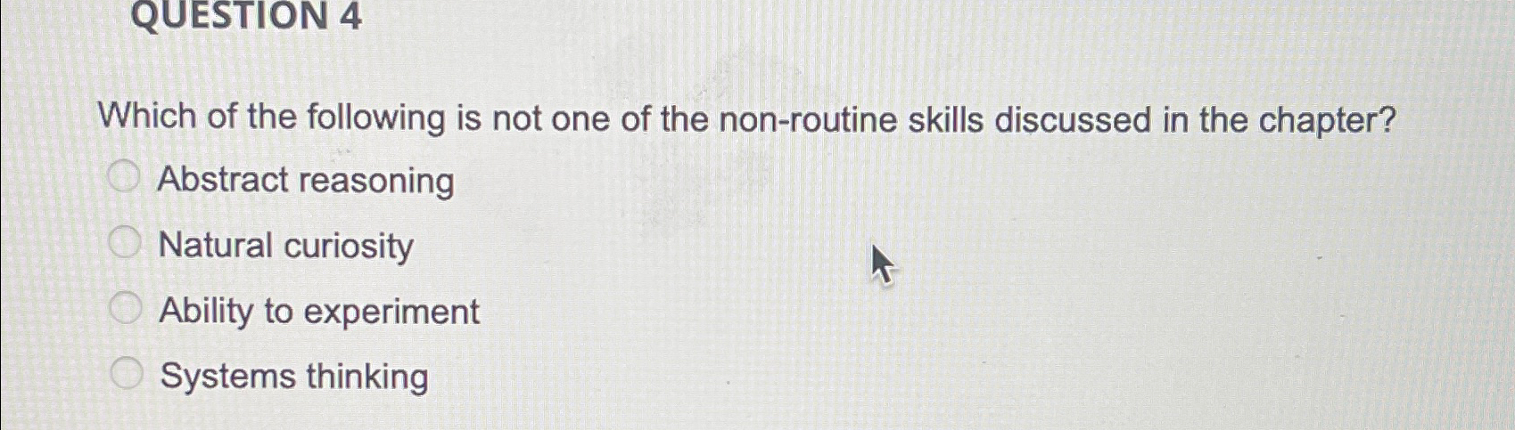 Solved QUESTION 4Which of the following is not one of the | Chegg.com