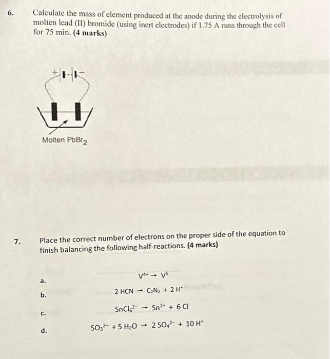 Solved Calculate the mass of element produced at the anode | Chegg.com