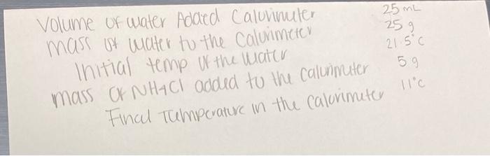 Solved Experiment 3: Calculate the enthalpy of the | Chegg.com