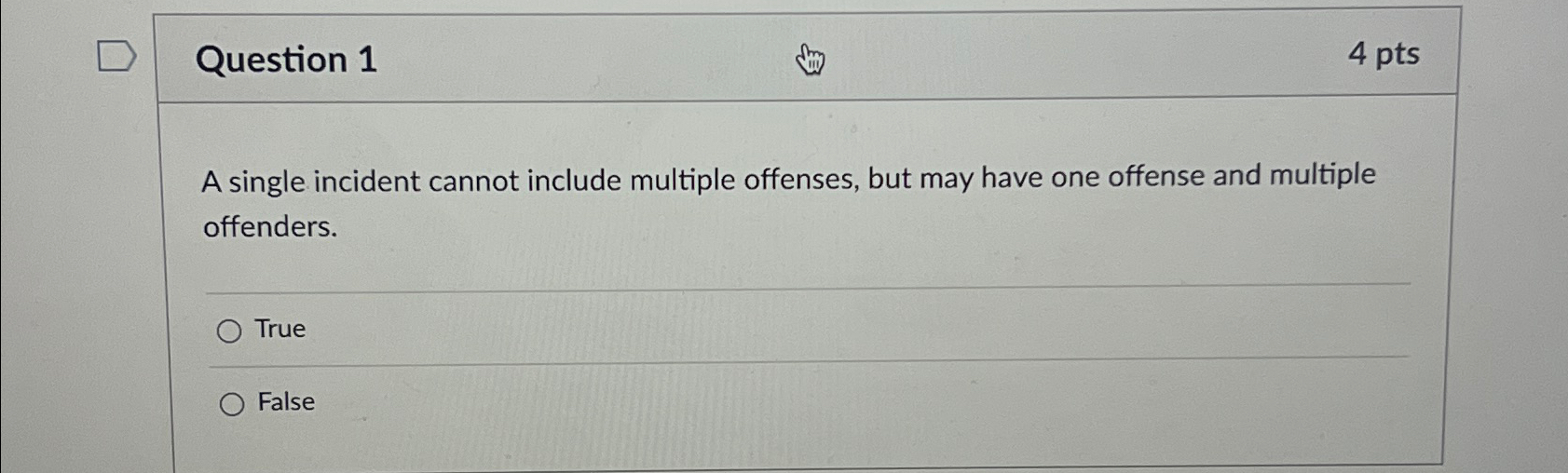 Solved Question 14 ﻿ptsA single incident cannot include | Chegg.com