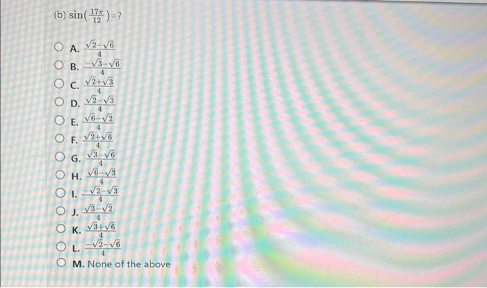 Solved Use the angle sum and difference formulas to evaluate | Chegg.com