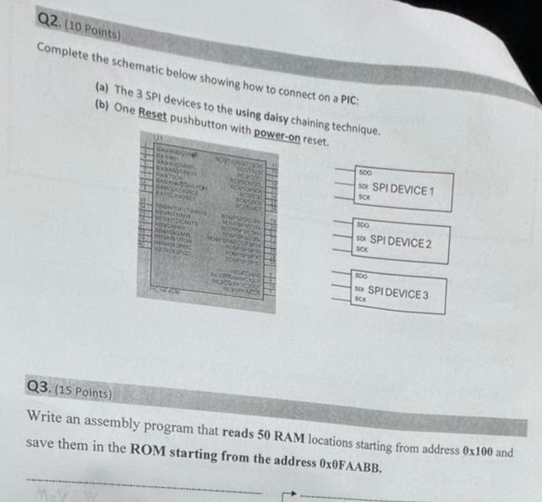 Solved Q2. 110 ﻿Points)Complete the schematic below showing | Chegg.com