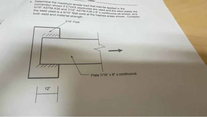 Solved Determine the maximum tensile load that may be | Chegg.com