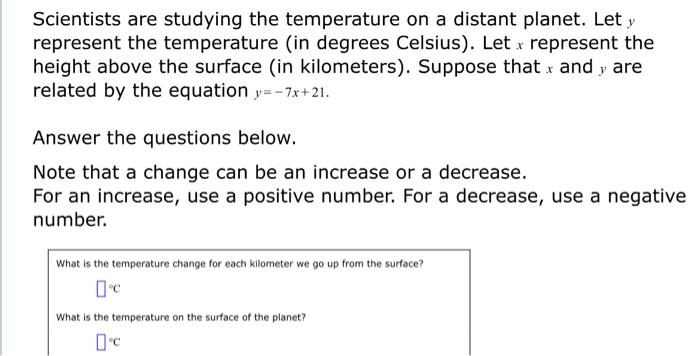 Solved Scientists are studying the temperature on a distant | Chegg.com