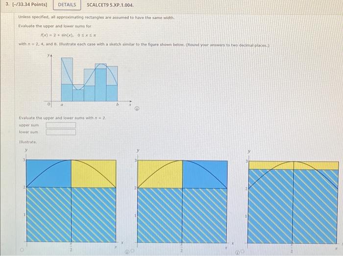 Solved Unless specified, all approximating rectangles | Chegg.com