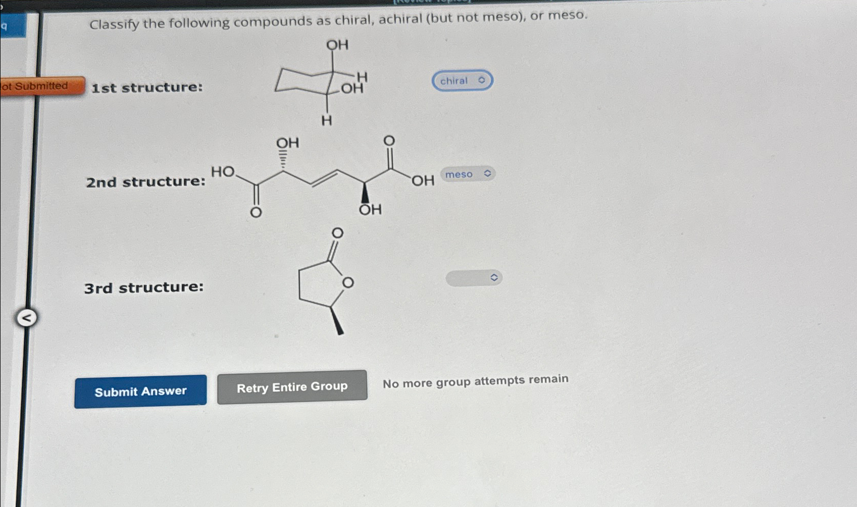 Solved Classify the following compounds as chiral, achiral | Chegg.com