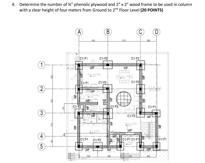 Solved 4. Determine the number of 3/4 " phenolic plywood and | Chegg.com